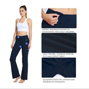 Baleaf | Pants & Jumpsuits | Baleaf Basic Regular Fit Bootleg Yoga ...